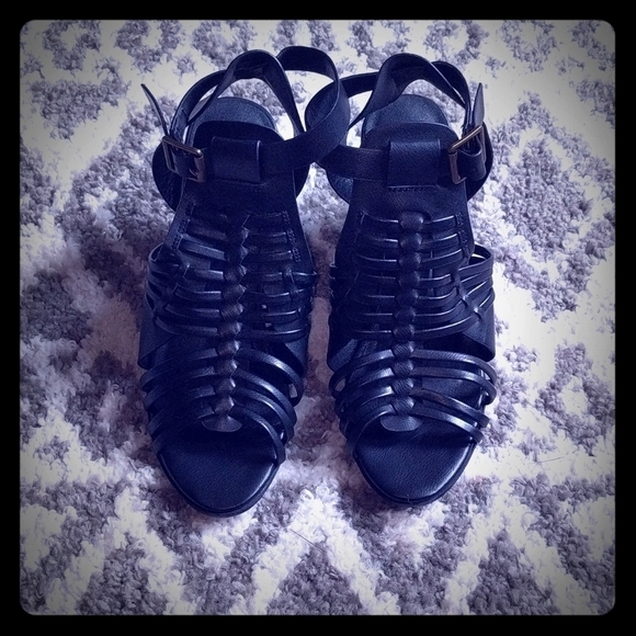 Cato | Shoes | New Cato Wide Black Strappy Heel | Poshmark